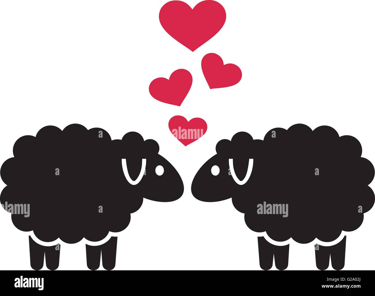 Sheep in silhouette Stock-Vektorgrafiken kaufen - Alamy