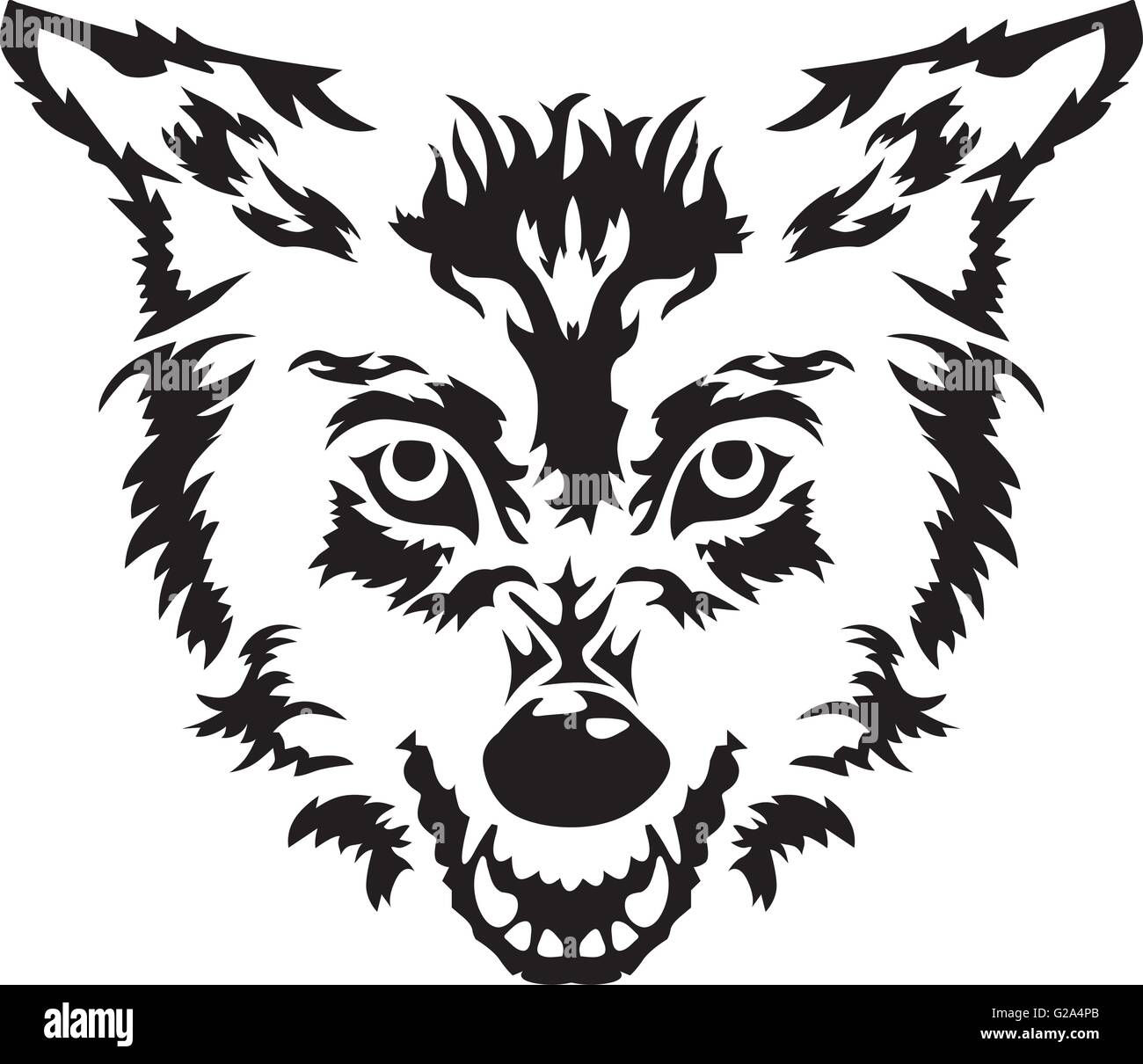 Wilder wolf gefahr Stock-Vektorgrafiken kaufen - Alamy