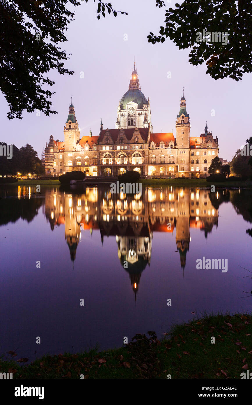 Neues Rathaus in Hannover-Hannover (Hannover), senken Sie Sachsen ...
