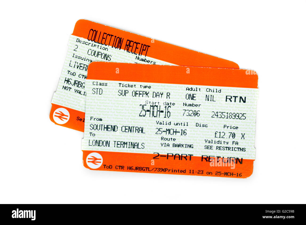 National Rail Zugtickets Stockfotografie - Alamy