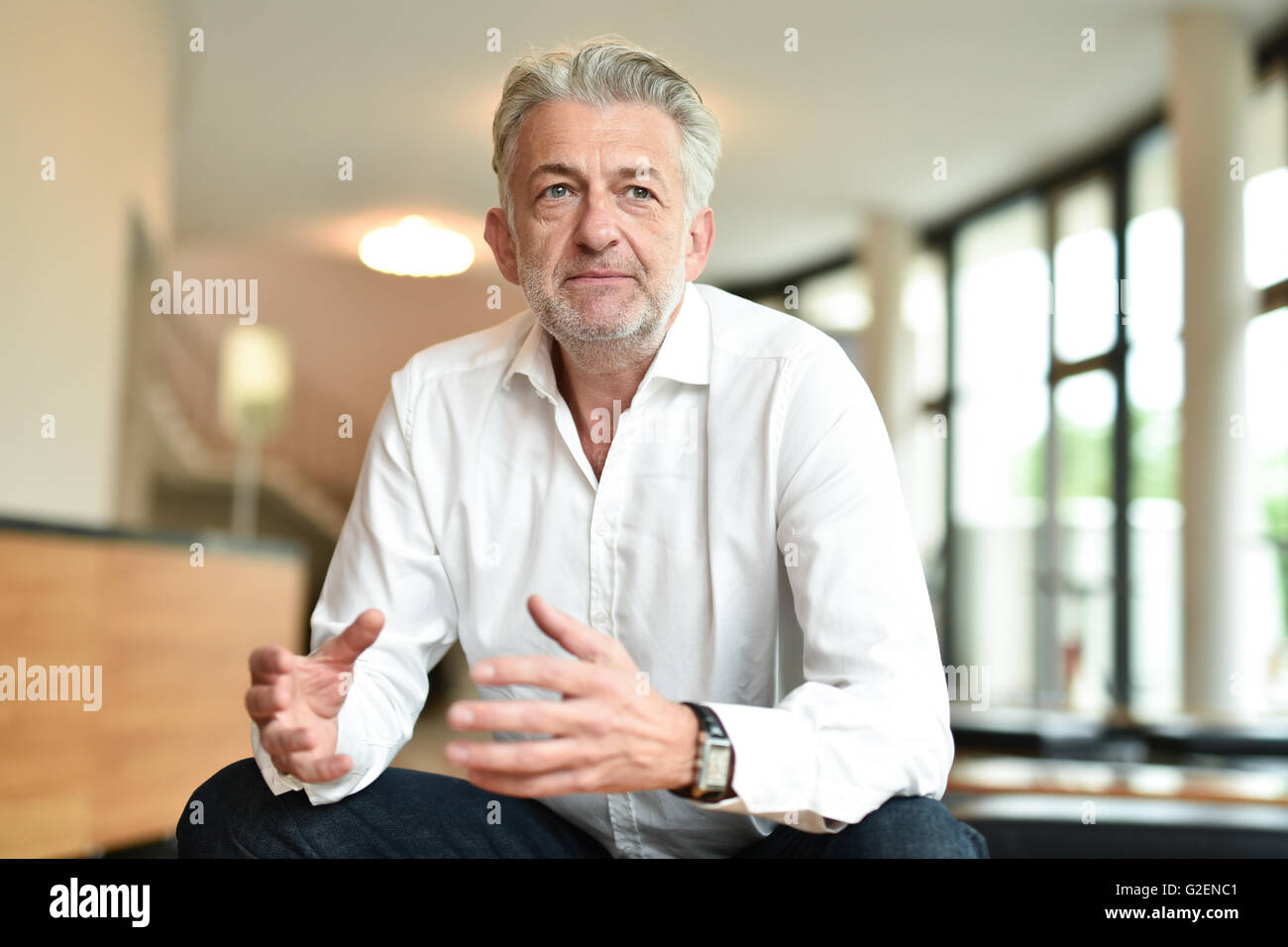 Worms, Deutschland. 30. Mai 2016. Schauspieler Dominic Raacke spricht ...