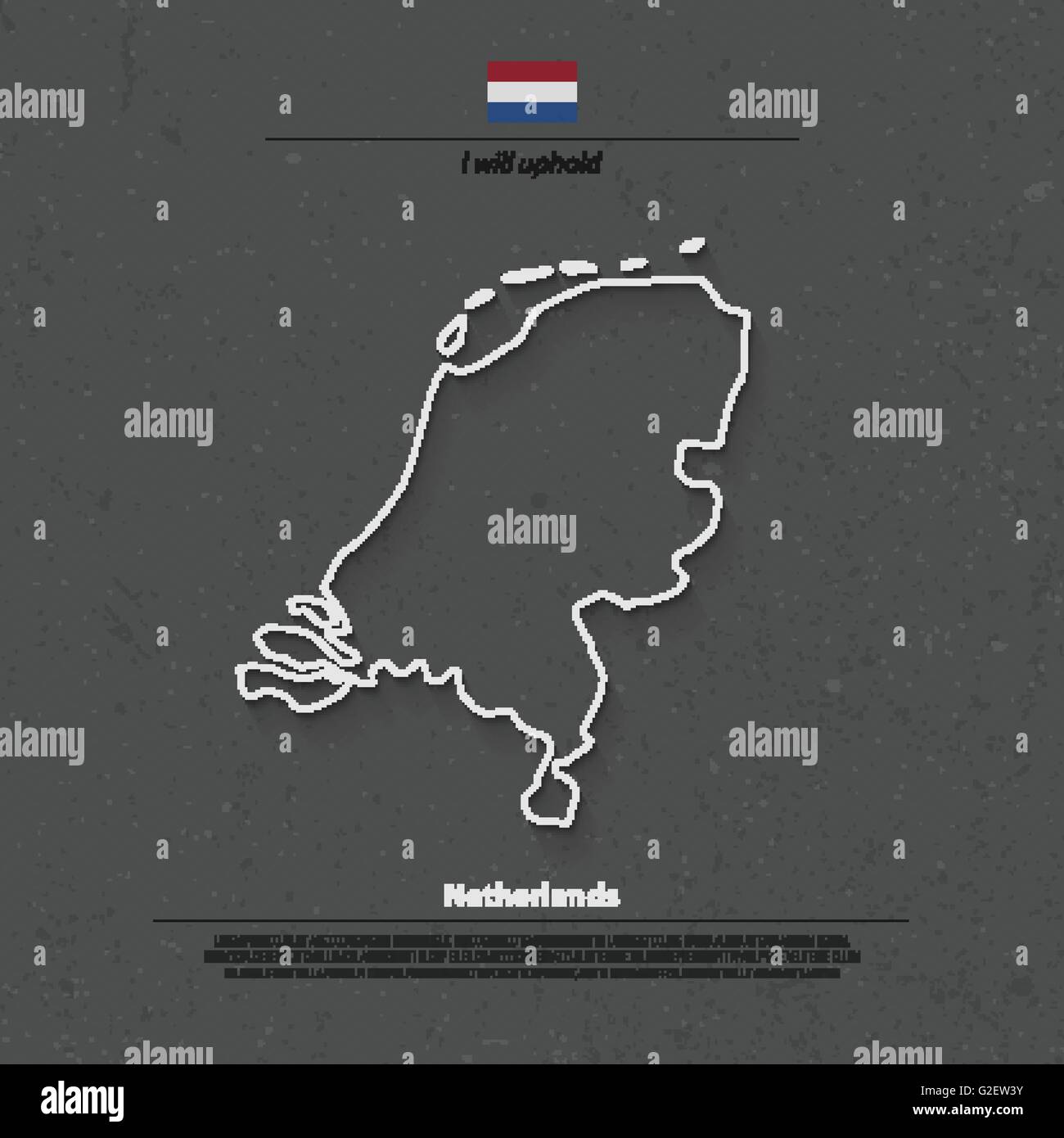 Königreich der Niederlande Karte und offizielle Flaggen-Icons isoliert ... Königreich der Niederlande Karte und offizielle Flaggen-Icons isoliert ...