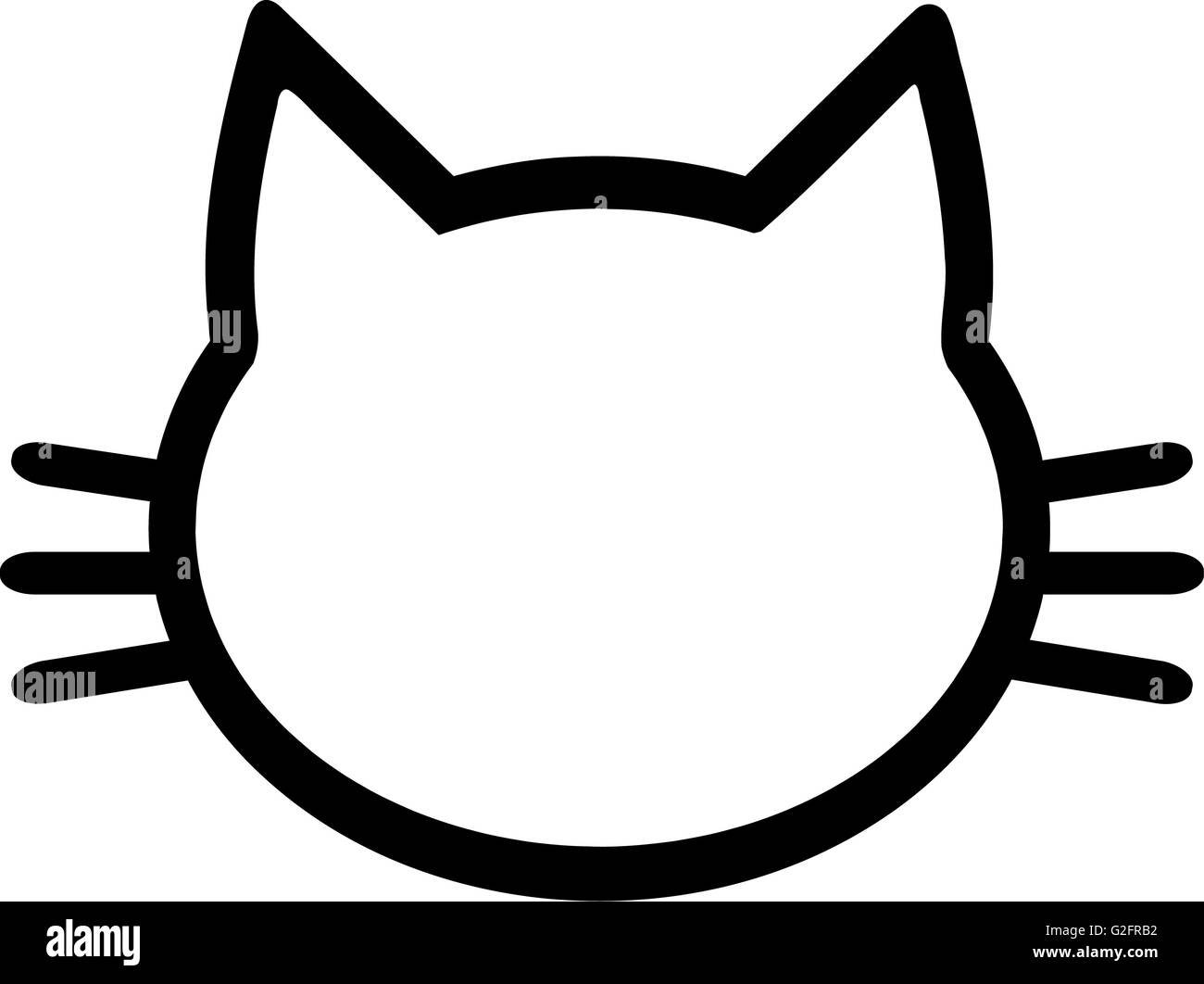 Kopf der Katze-Piktogramm Stockfotografie - Alamy
