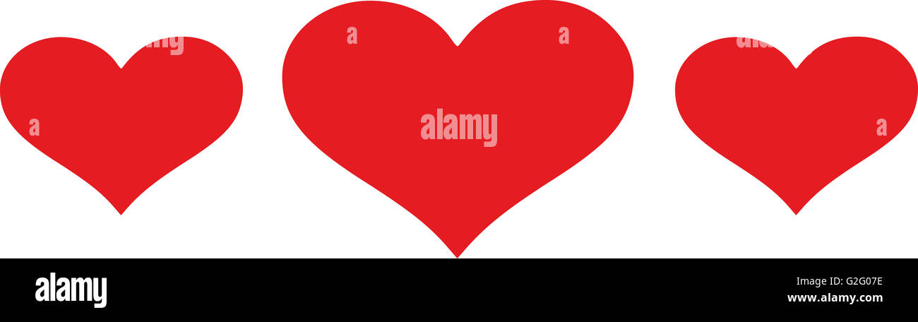 Drei herzen -Fotos und -Bildmaterial in hoher Auflösung – Alamy