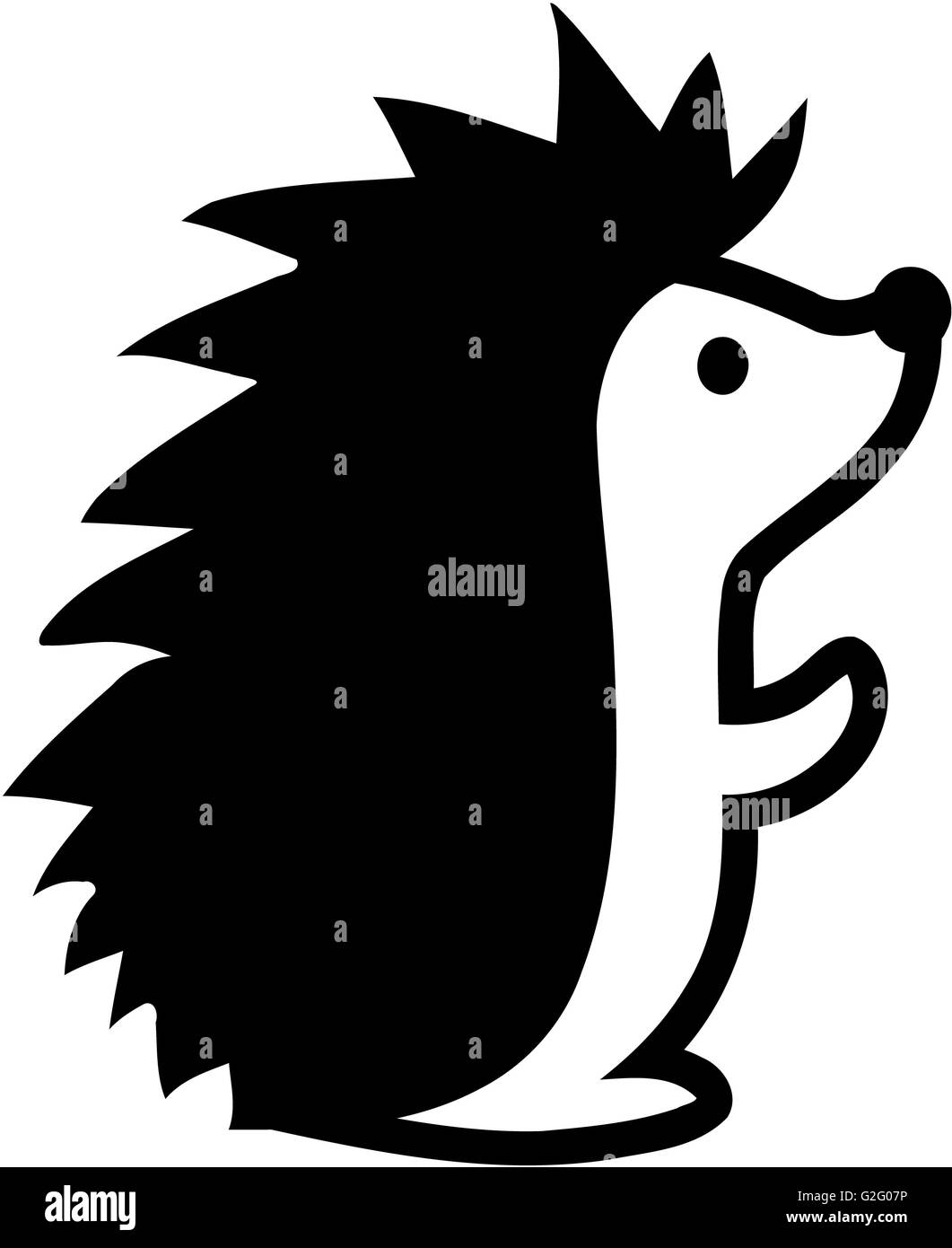 Igel logo Schwarzweiß-Stockfotos und -bilder - Alamy
