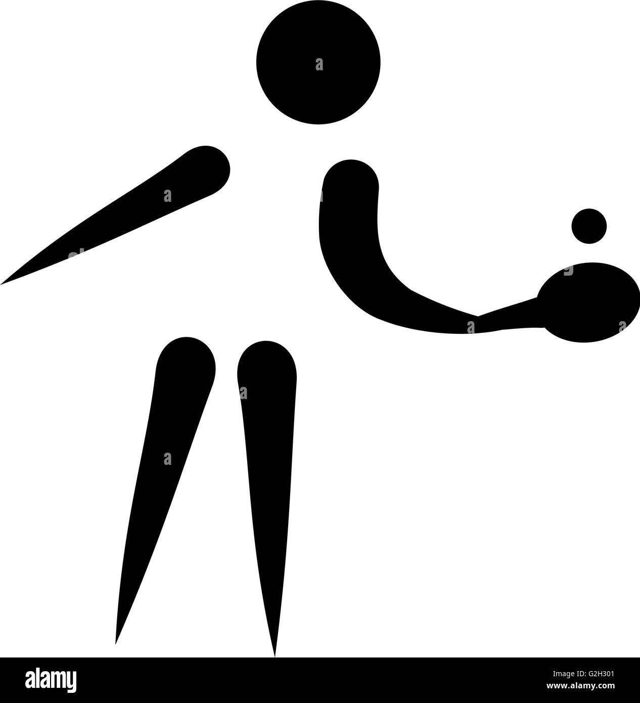 Ping pong paddle ball pictogram -Fotos und -Bildmaterial in hoher ...