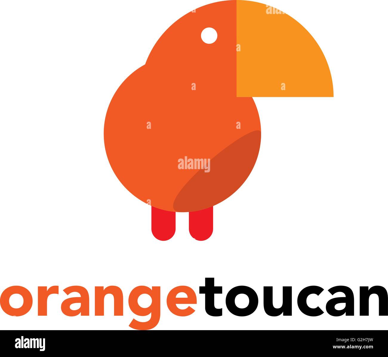 flache Tukan-Logo-Design-Vorlage. Künstlerische Vogel Silhouette ...