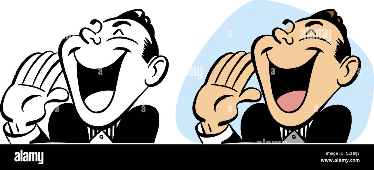Cartoon mann lachend -Fotos und -Bildmaterial in hoher Auflösung – Alamy