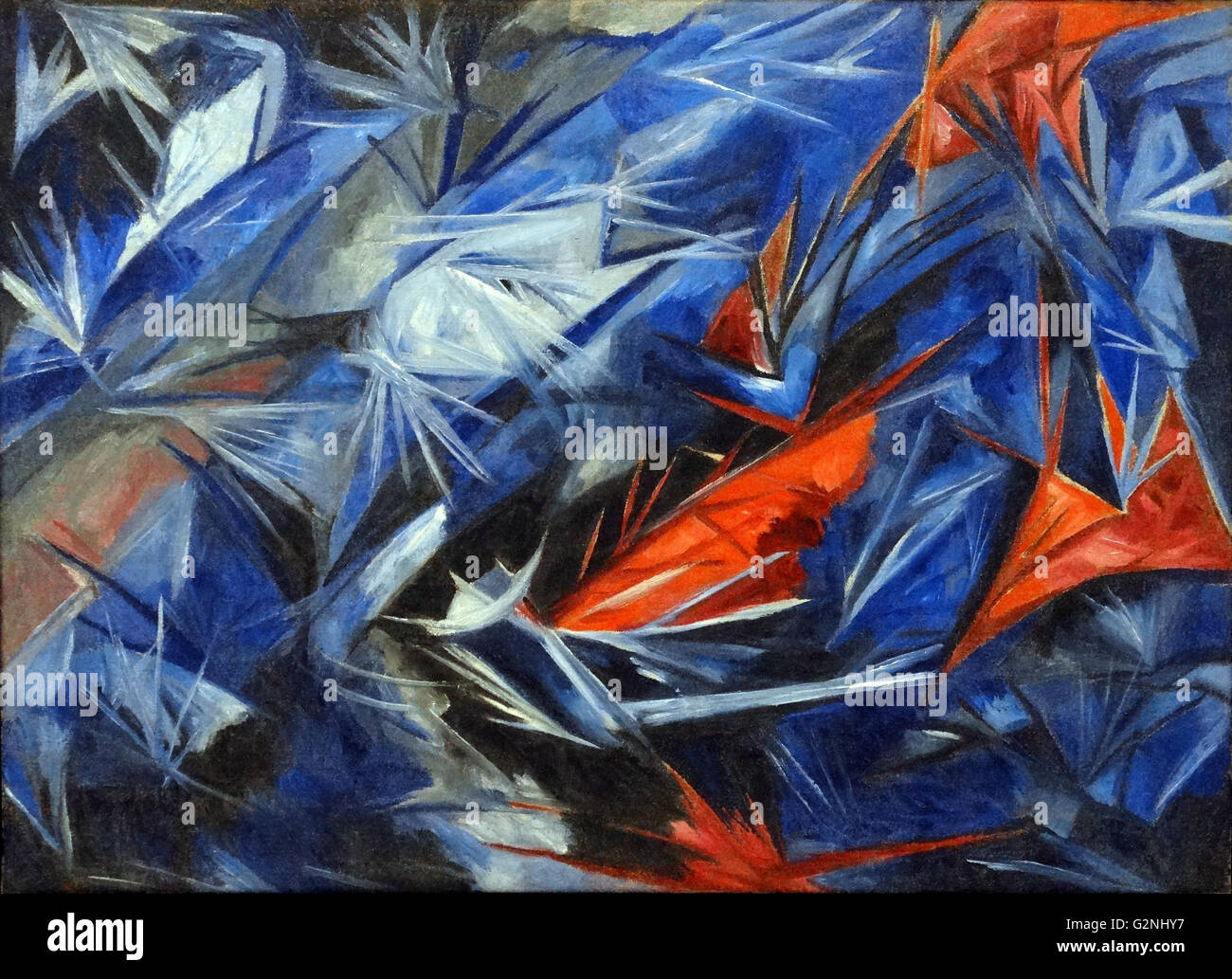 Rayonist Meer (Lack auf Leinwand) von Natalia Gontscharowa (1881-1962 ...