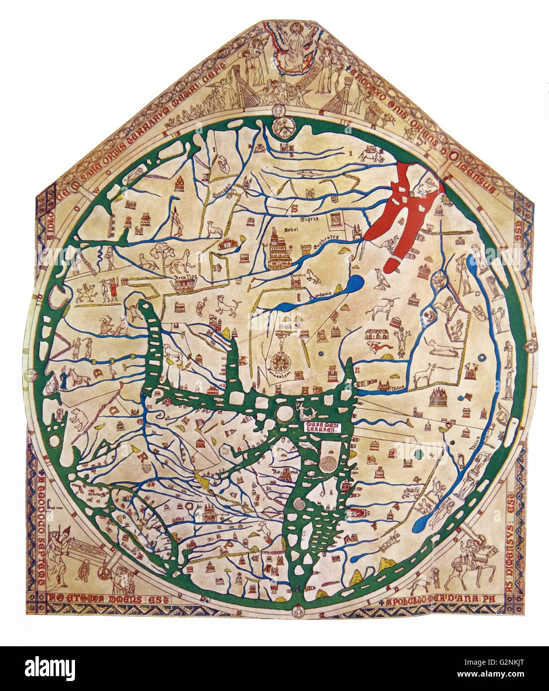 Das hereford mappa mundi von 1280 geschichte historisches archiv archiv -Fotos und -Bildmaterial ...