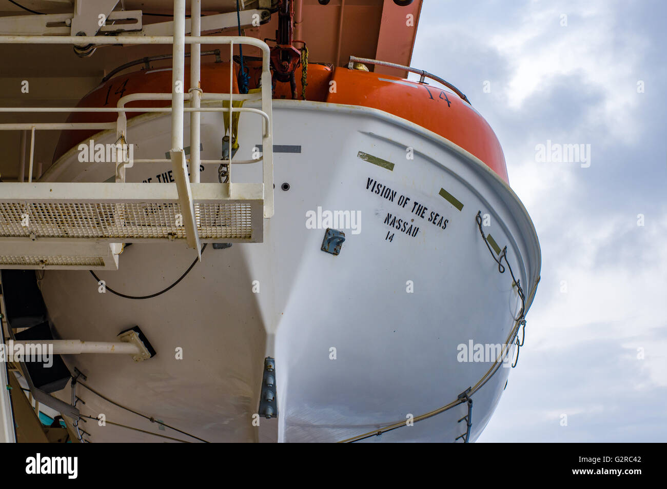 Rettungsboot an Bord des Kreuzfahrtschiffes Schiff Vision der Meere ...