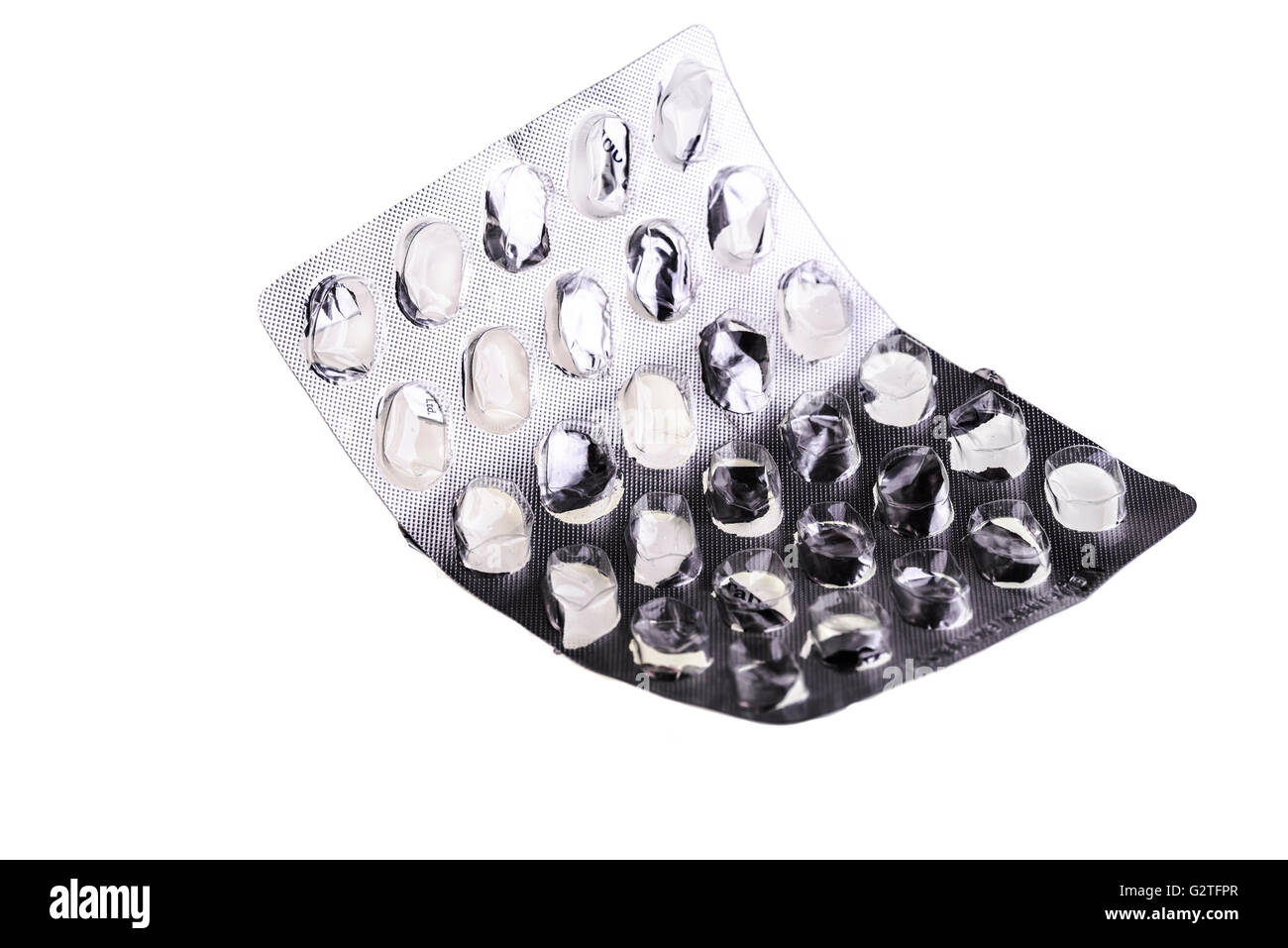 Empty blister pack tablets Ausgeschnittene Stockfotos und -bilder - Alamy