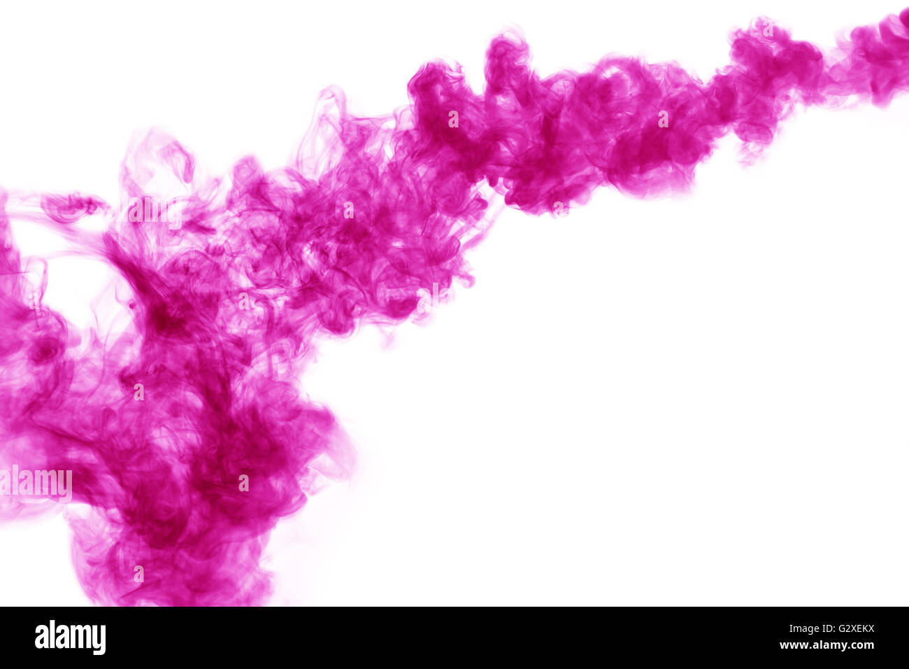 Rosa Rauch auf dem weißen Hintergrund isoliert Stockfotografie - Alamy
