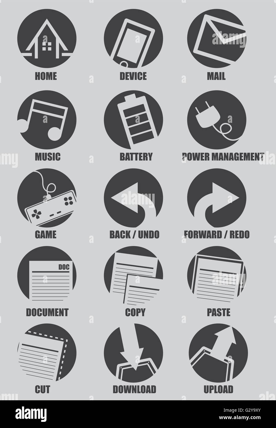 Ellipse Icon pack Stock-Vektorgrafik - Alamy