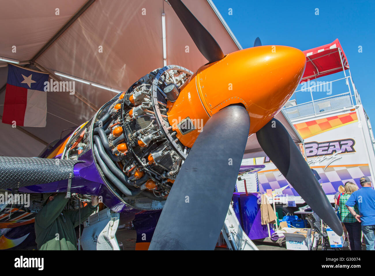 Nevada, Reno Air Races, unbegrenzte Air Racer "Rare Bear" F8F-2 Bearcat ...