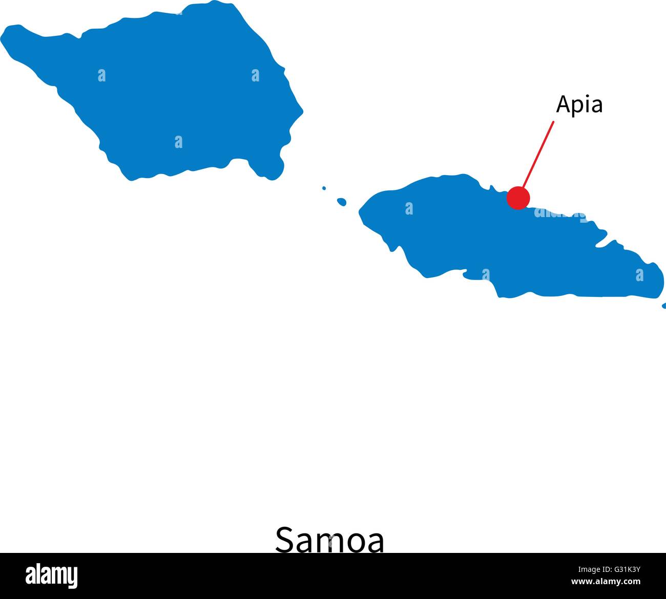 Samoa karte Stock-Vektorgrafiken kaufen - Alamy