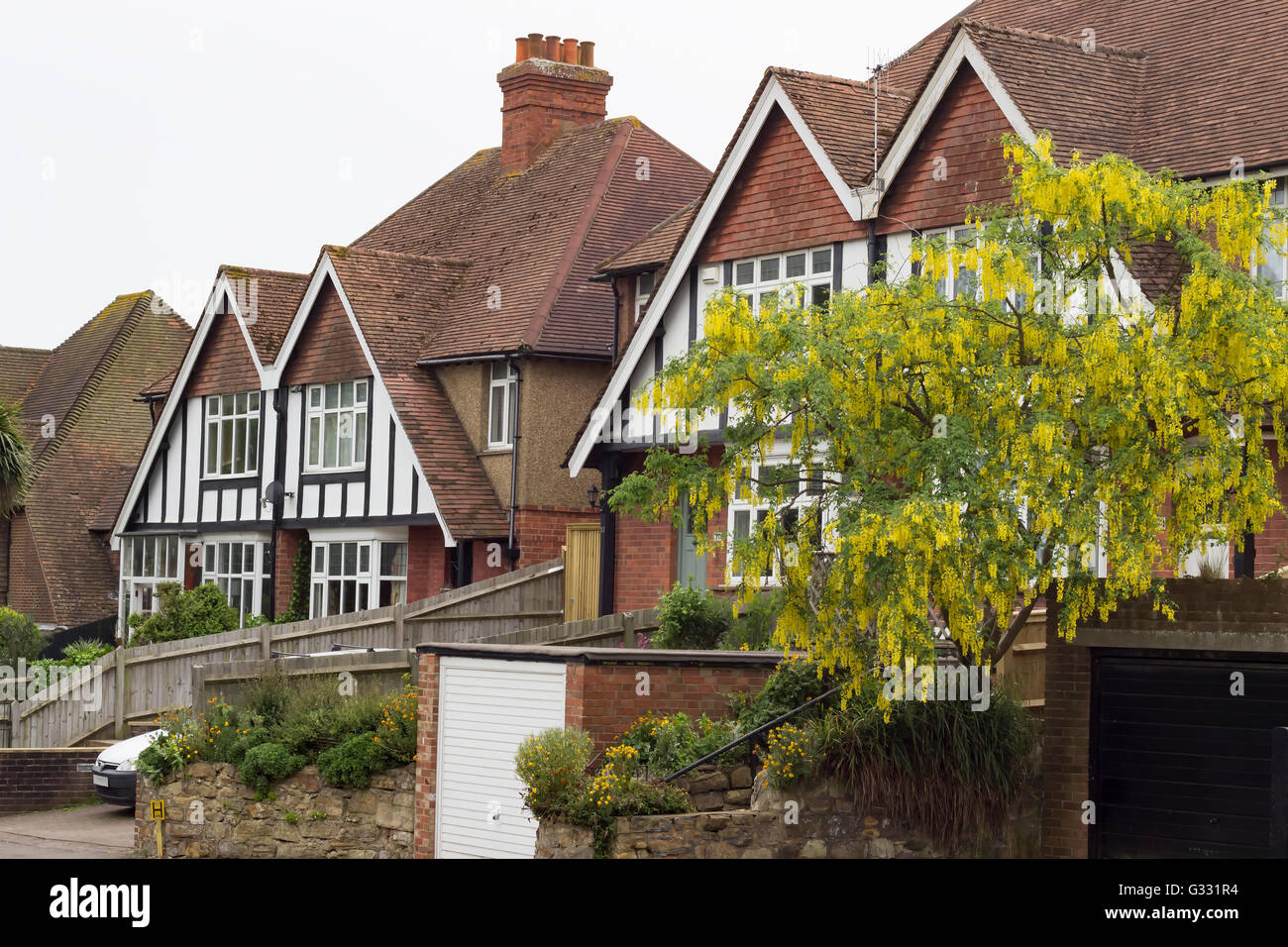 Typisch britische Haus in Hastings, eine historische Küstenstadt in der ...