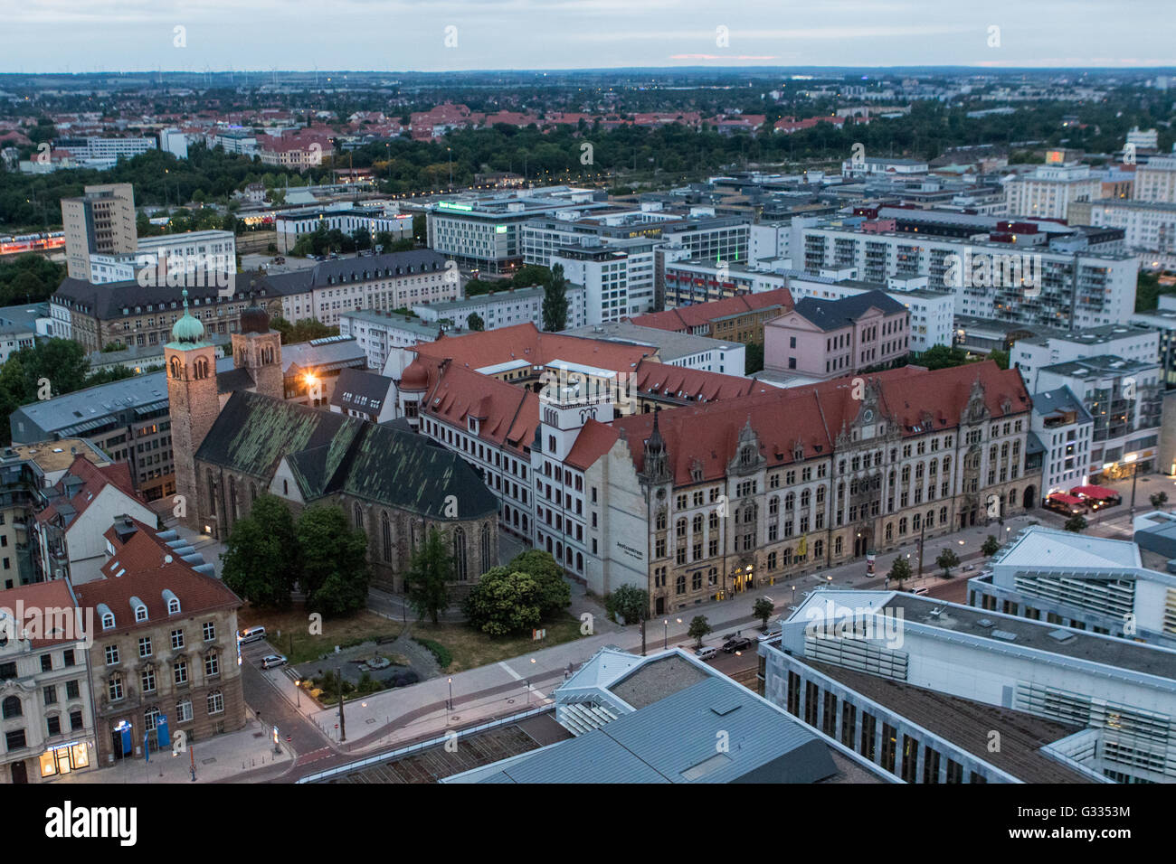 Magdeburg, Deutschland, Luftbild der Innenstadt Stockfotografie - Alamy
