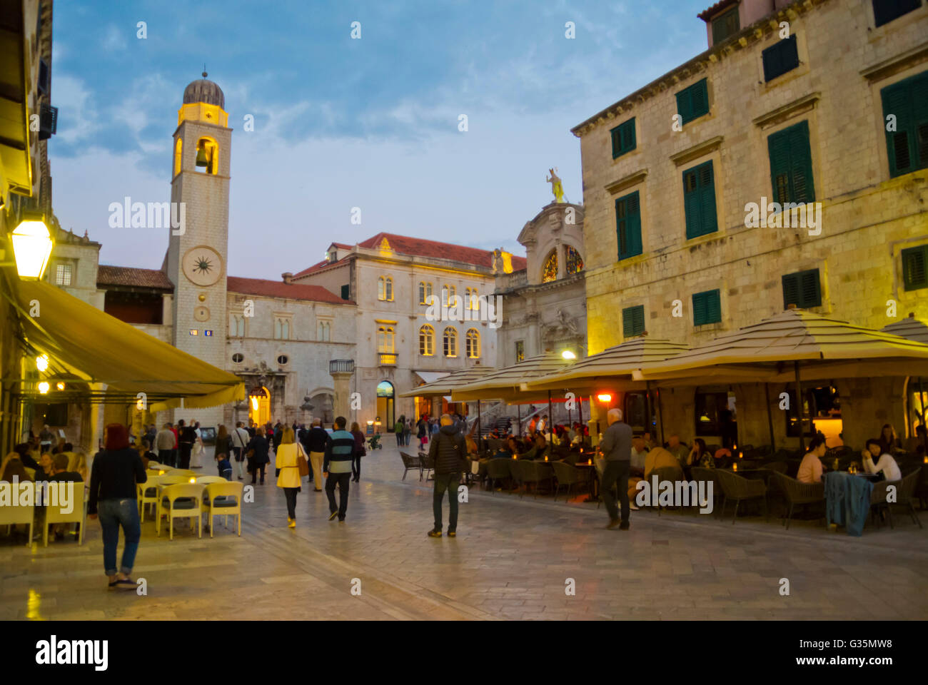 Luza Square Dubrovnik Old City Stockfotos und -bilder Kaufen - Alamy