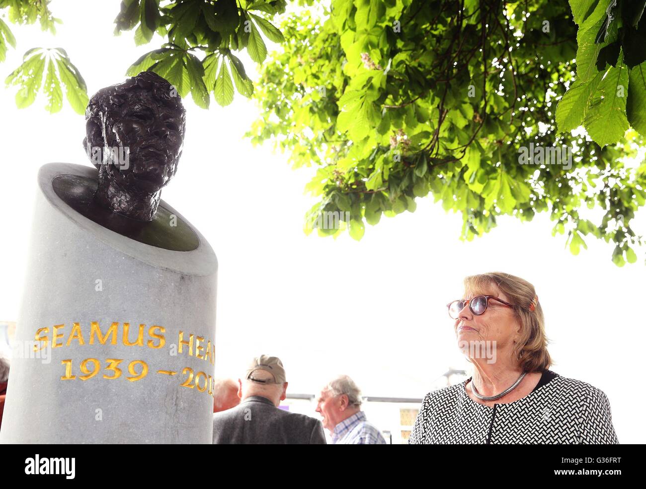 Marie Heaney die Witwe des Dichter-Laureatus Seamus Heaney, besucht die ...