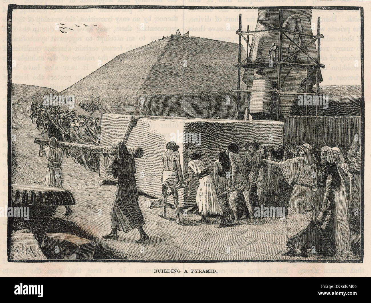 Bau der Pyramiden in Ägypten Stockfotografie - Alamy