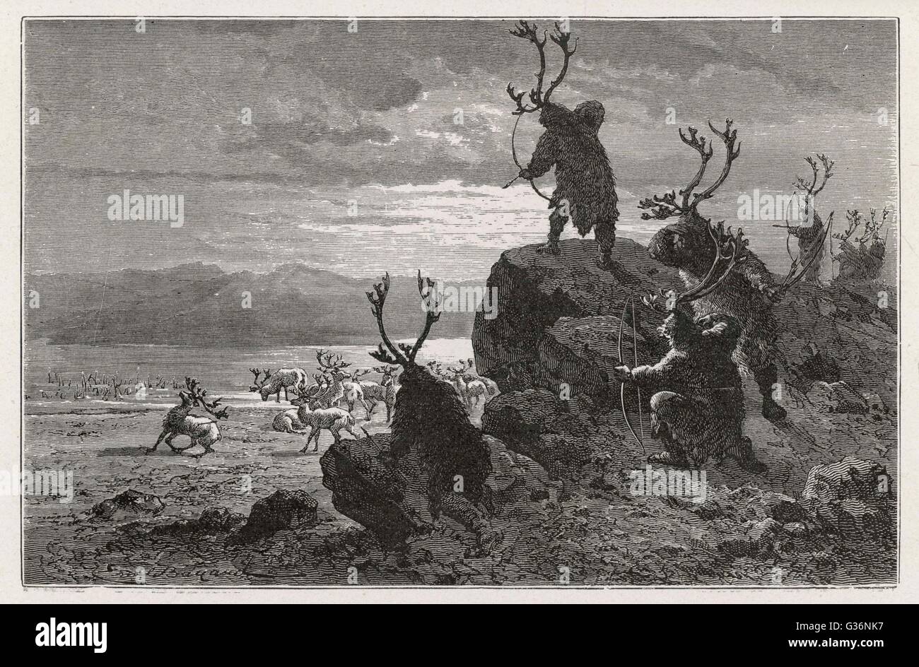 Prehistoric hunting men -Fotos und -Bildmaterial in hoher Auflösung – Alamy