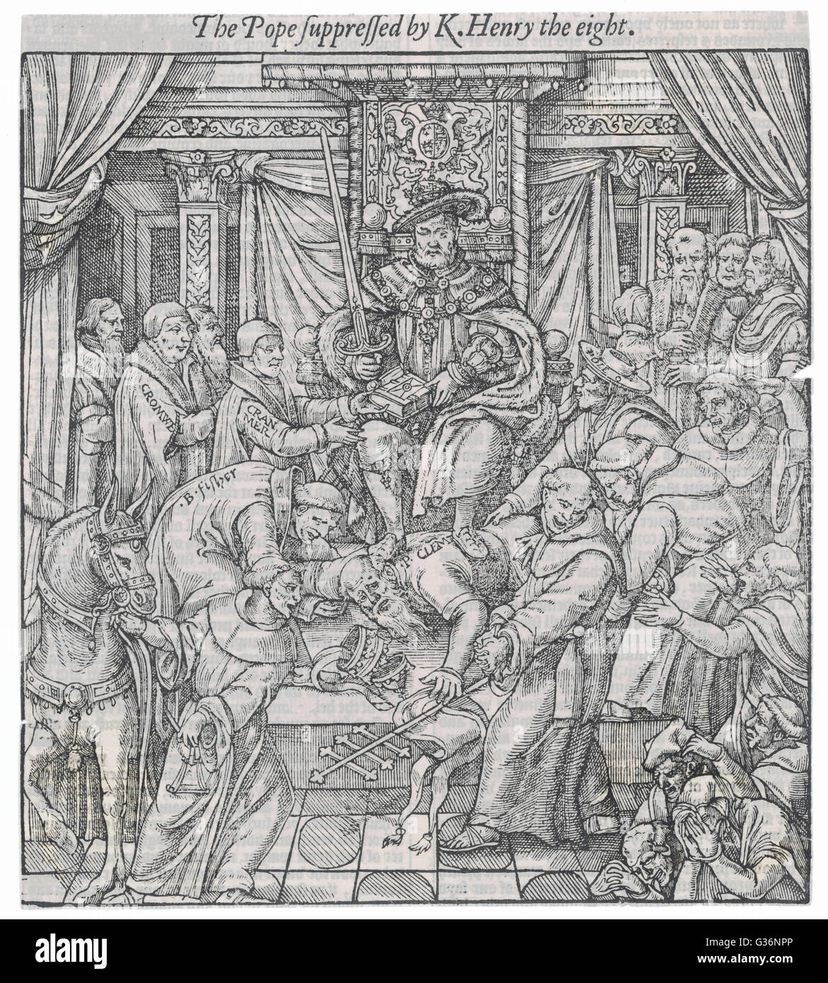 Der Papst unterdrückt durch König Henry VIII--eine zeitgenössische ...