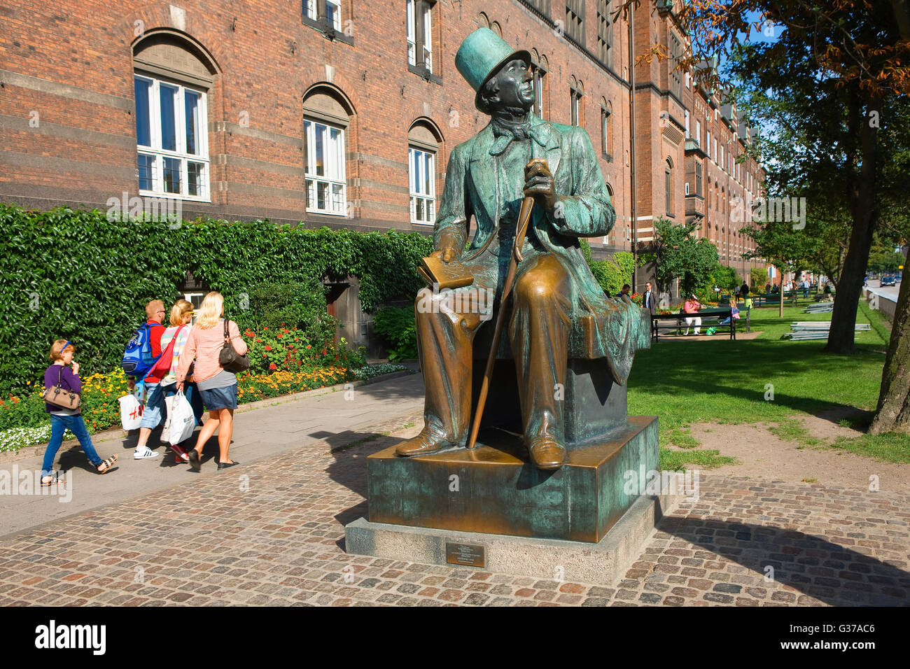 Hans Christian Andersen-Statue in Kopenhagen Stockfotografie - Alamy