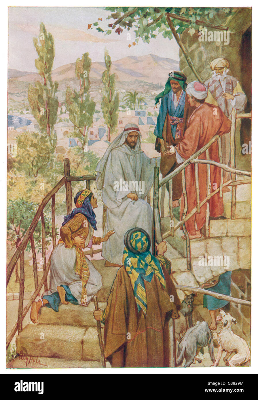 Jesus heilt die Tochter einer Frau von Canaan Stockfotografie - Alamy