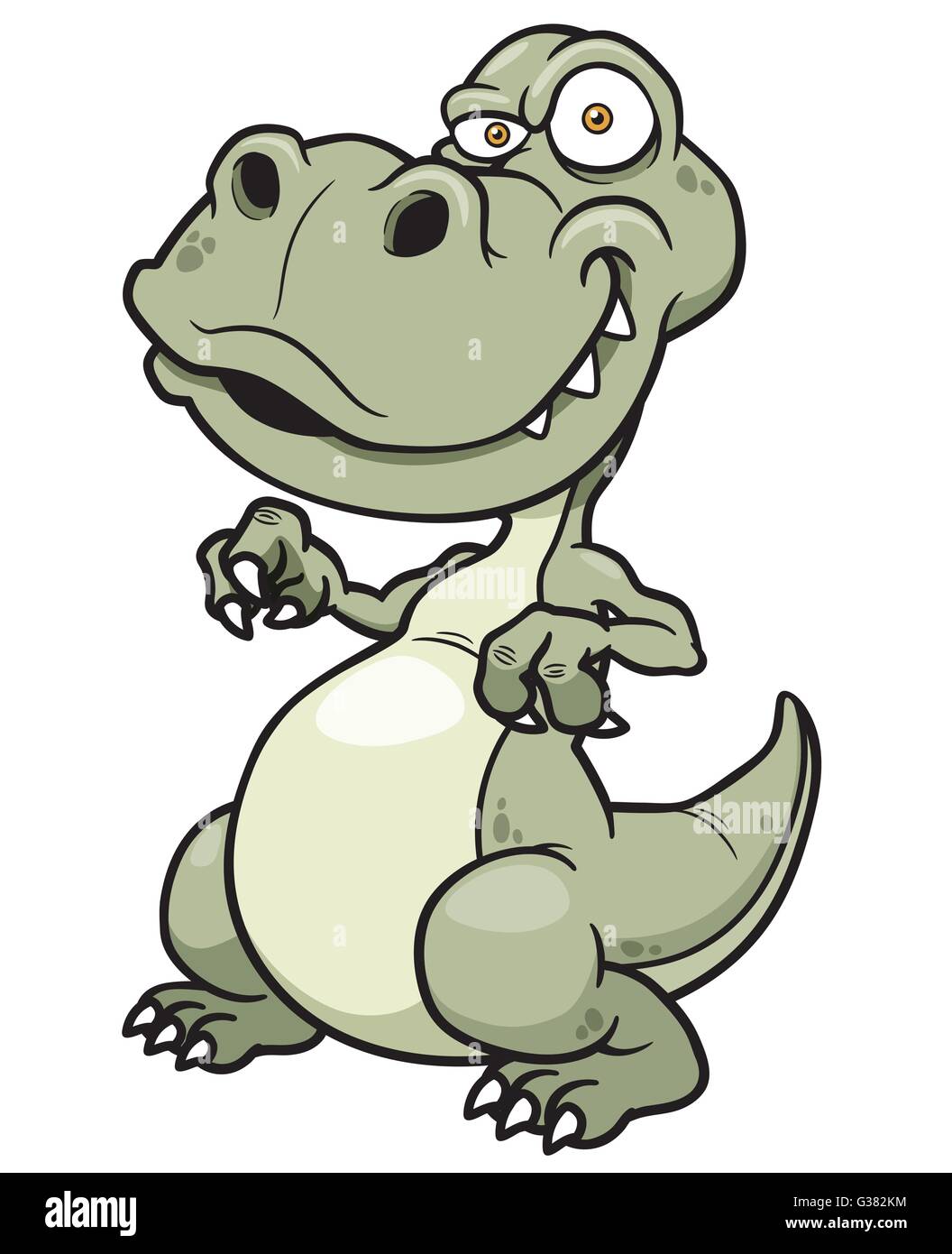 Vektor-Illustration Comic Dinosaurier Stock-Vektorgrafik - Alamy