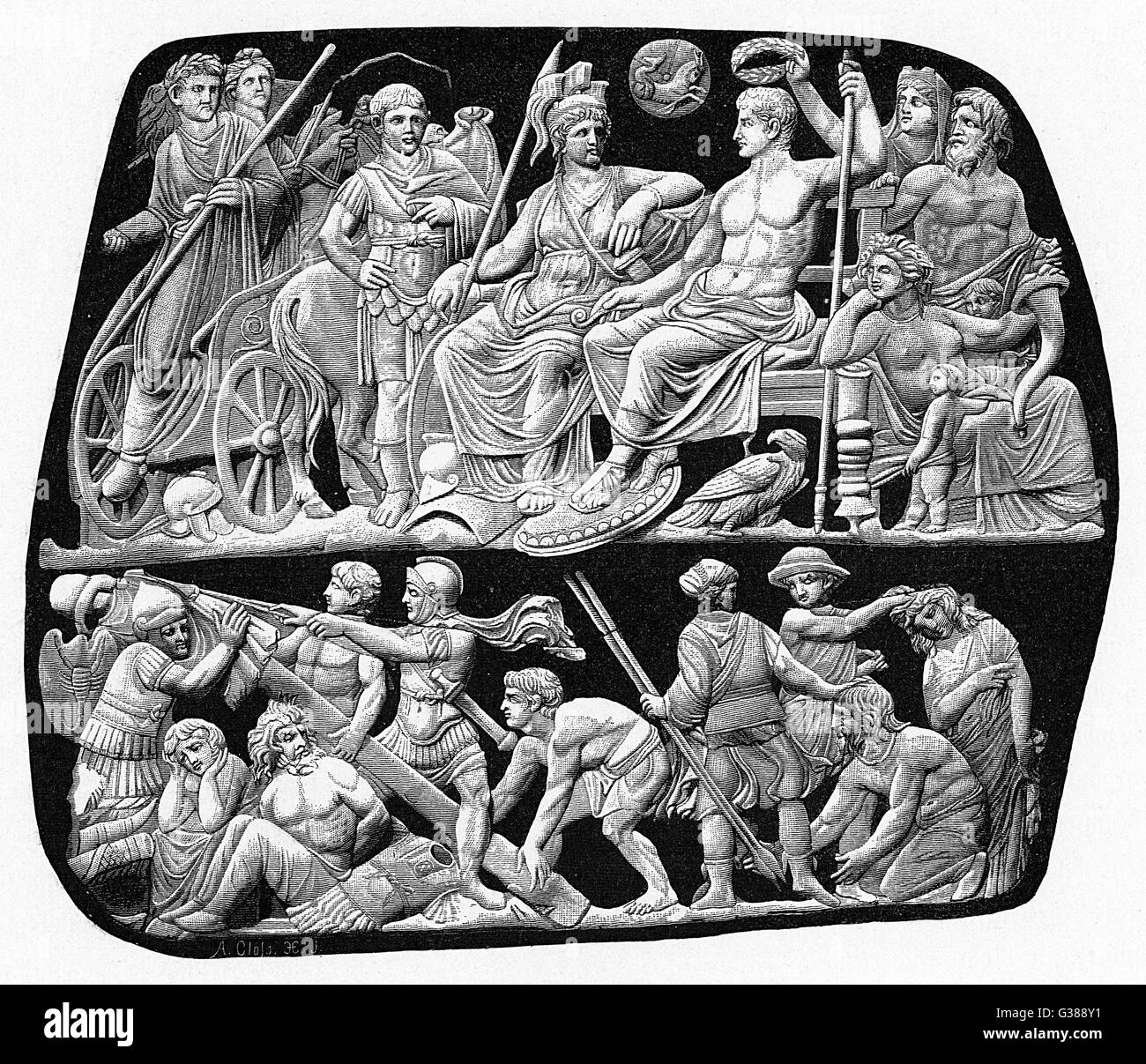 Kranz aus caesar Schwarzweiß-Stockfotos und -bilder - Alamy