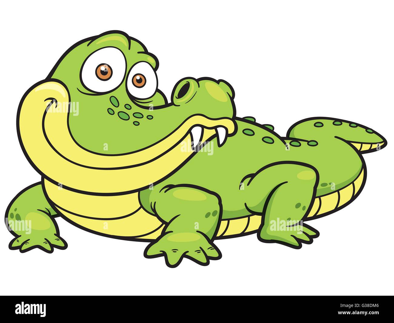 Vektor-Illustration von Cartoon-Krokodil Stock-Vektorgrafik - Alamy