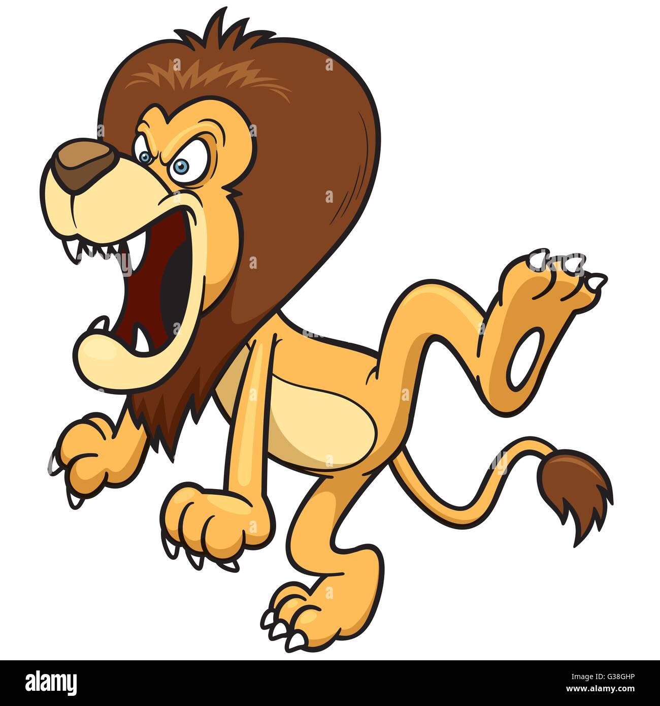 Vektor-Illustration Cartoon Löwe Stock-Vektorgrafik - Alamy