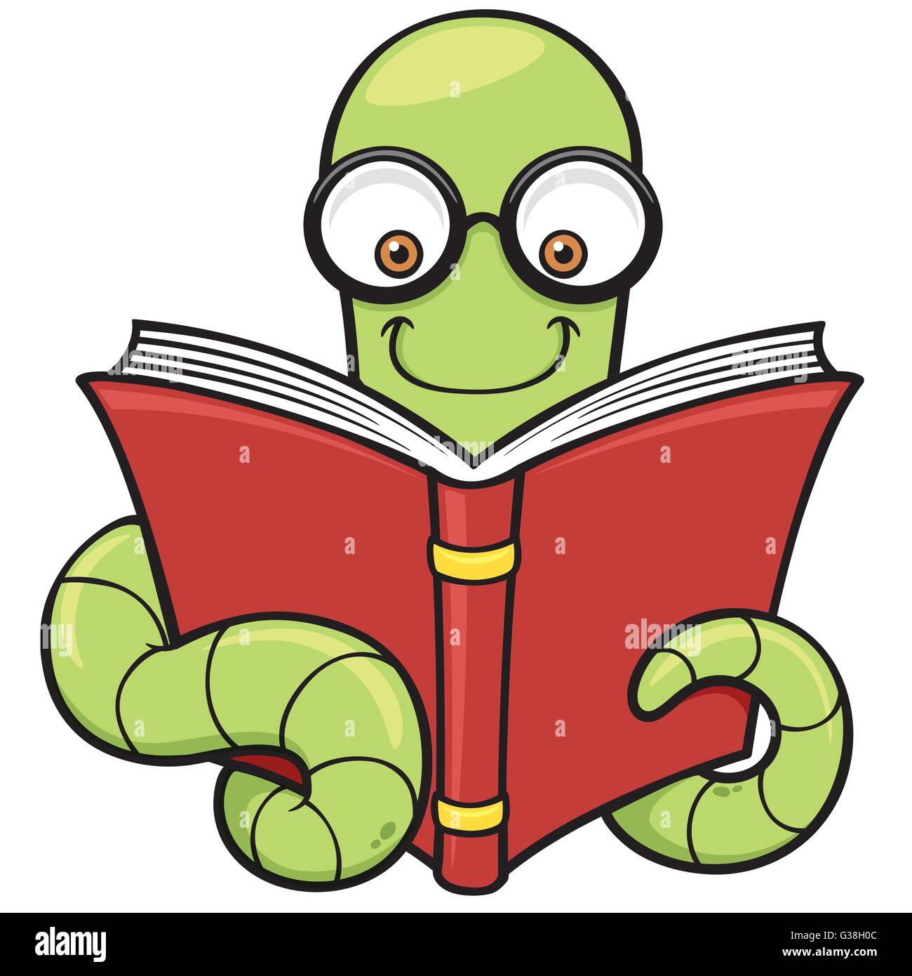 Vektor-Illustration von Comic Book worm Stock-Vektorgrafik - Alamy