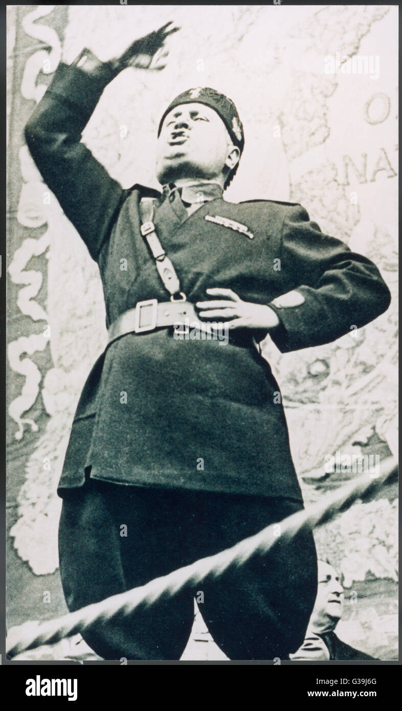Italian Dictator Benito Mussolini Stockfotos und -bilder Kaufen - Alamy