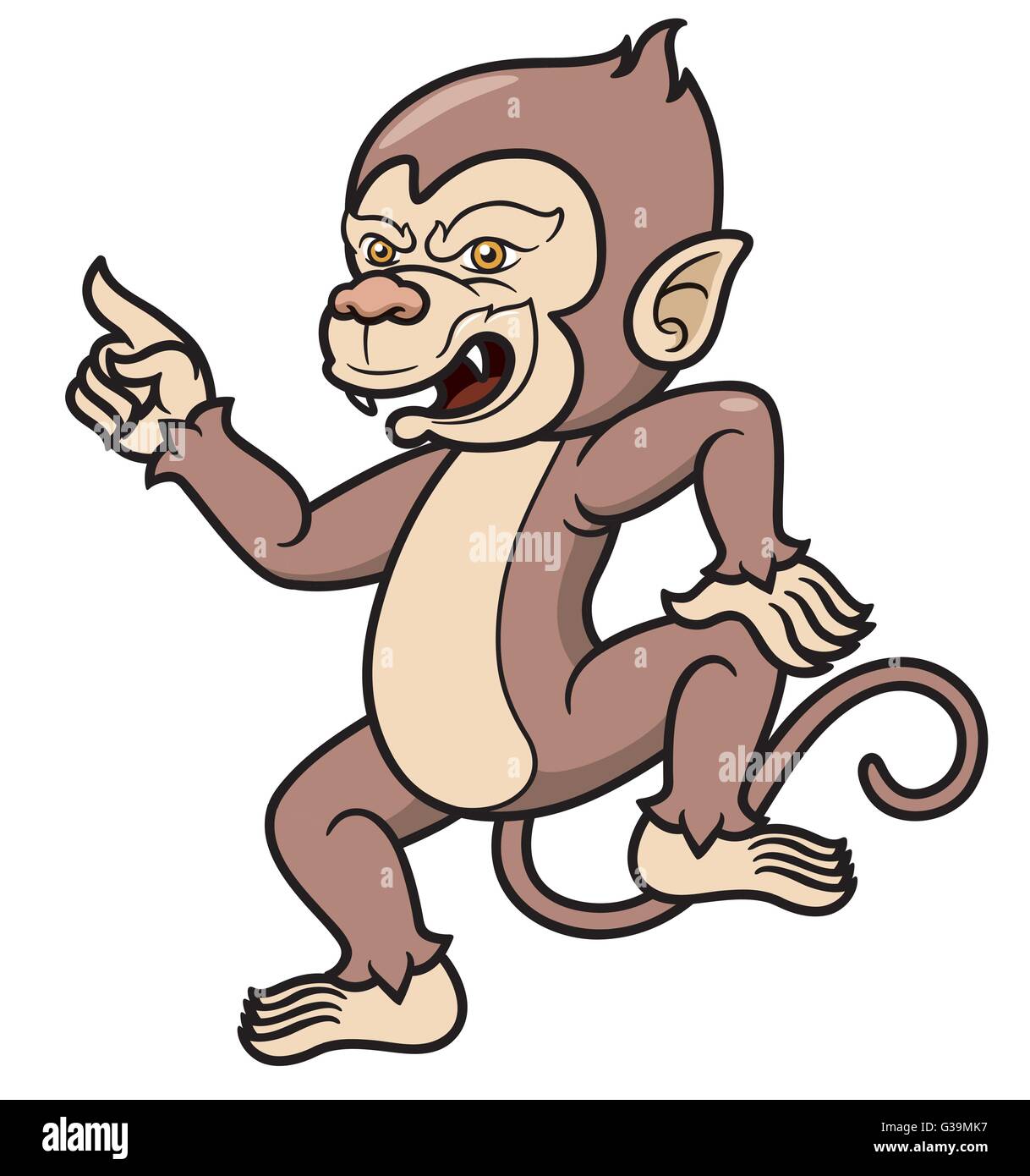 Vektor-Illustration Cartoon Monkey Stock-Vektorgrafik - Alamy