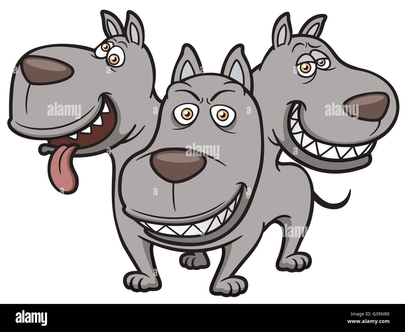 Vektor-Illustration von Cerberus cartoon Stock-Vektorgrafik - Alamy