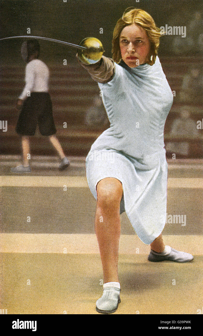 Fechten: Helene Mayer (Deutschland) platziert 5. Datum: 1932 ...
