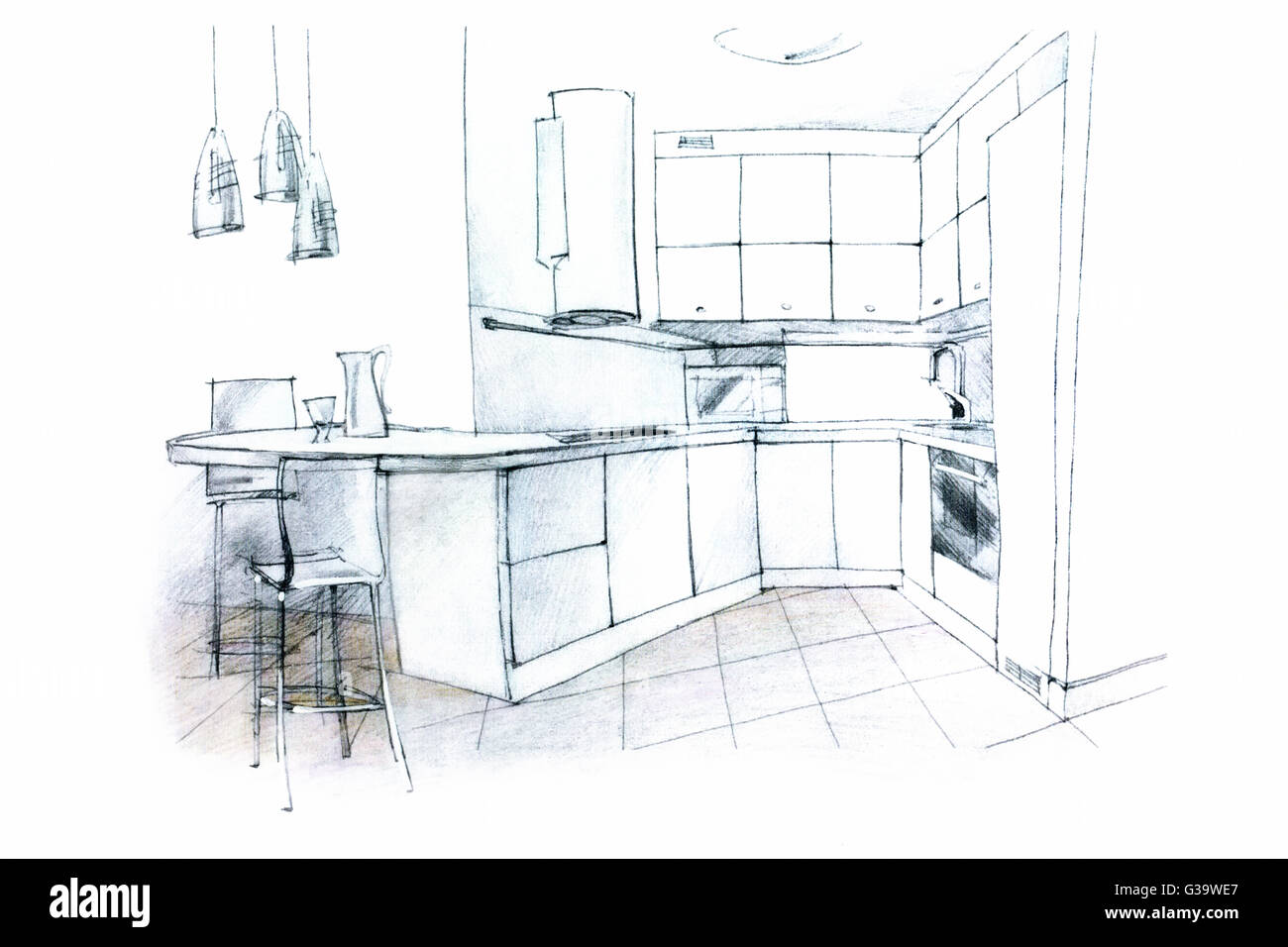 Perspectival drawing Ausgeschnittene Stockfotos und -bilder - Alamy