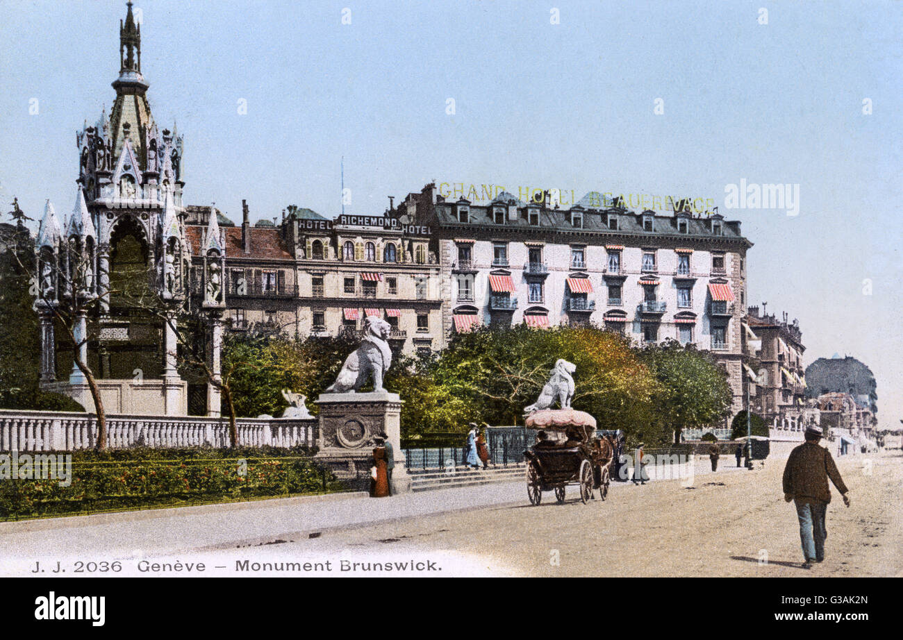 Monument Brunswick, Genf, Schweiz Stockfotografie - Alamy