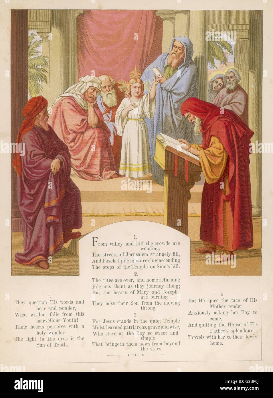 Der Junge Jesus Predigt Im Tempel Stockfotos und -bilder Kaufen - Alamy