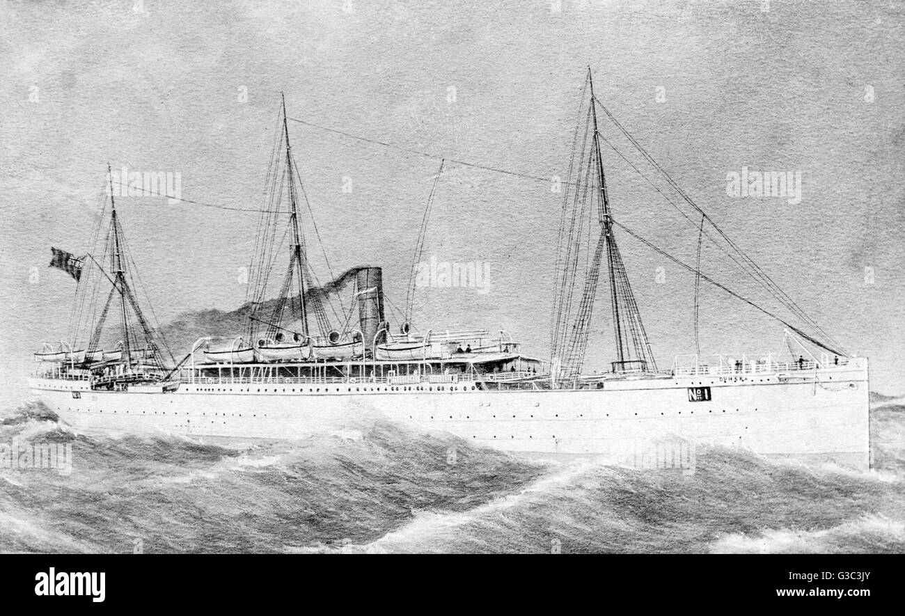 HMTS Dunera, Passagierdampfer, auch als ein Truppentransporter ...