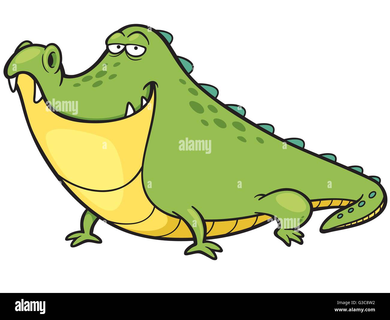 Vektor-Illustration von Cartoon-Krokodil Stock-Vektorgrafik - Alamy