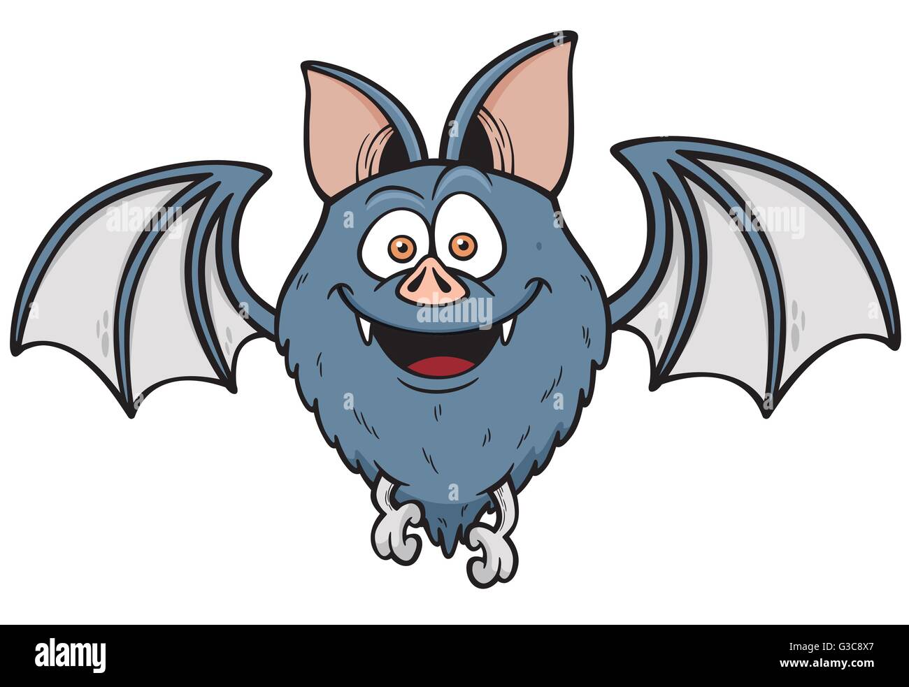 Vektor-Illustration von Cartoon-Fledermaus Stock-Vektorgrafik - Alamy