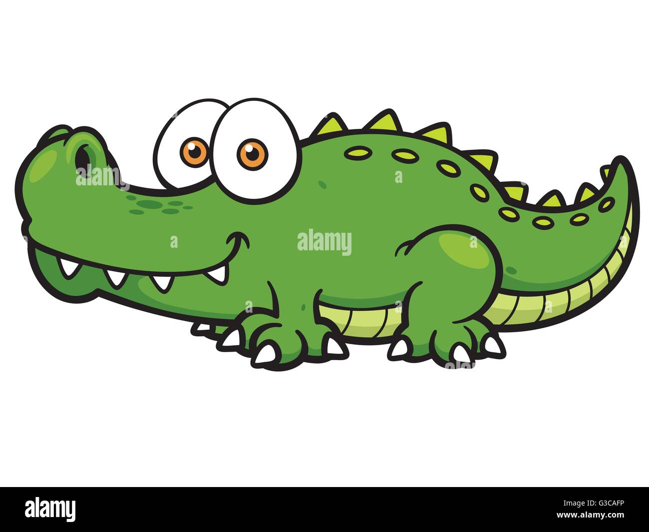 Vektor-Illustration von Cartoon-Krokodil Stock-Vektorgrafik - Alamy