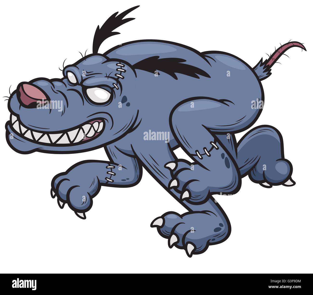 Vektor-Illustration von Cartoon Hund zombie Stock-Vektorgrafik - Alamy