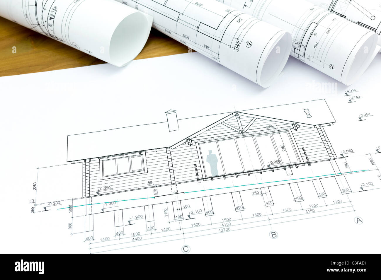 architektonische Entwürfe und Bau plant Rollen der neuen Heimat ...
