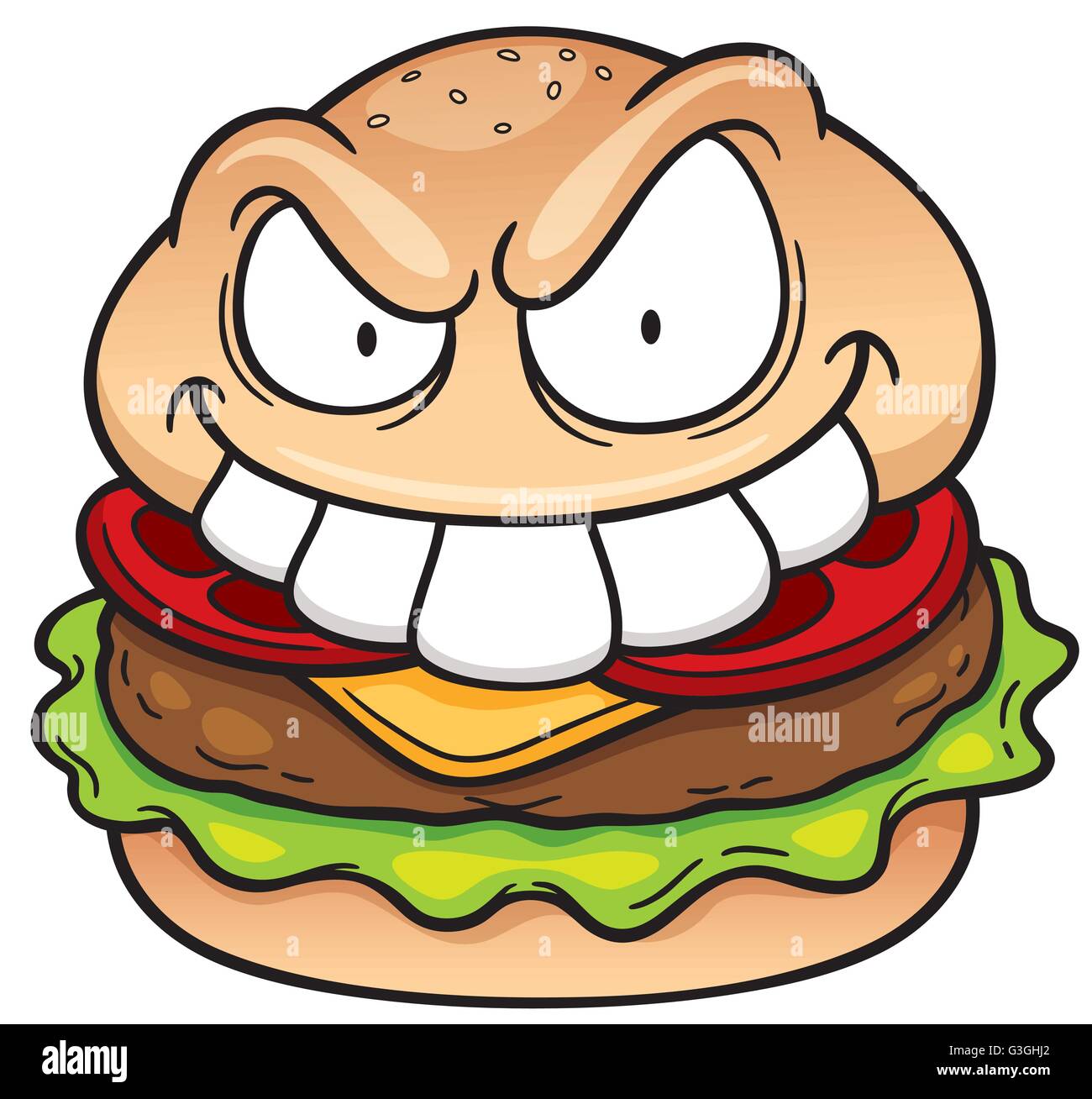 Hamburger Cartoon Burger Stockfotos und -bilder Kaufen - Alamy