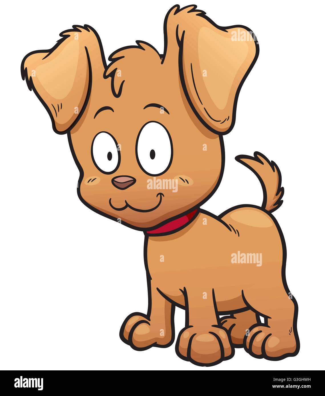 Vektor-Illustration Cartoon Hund Stock-Vektorgrafik - Alamy