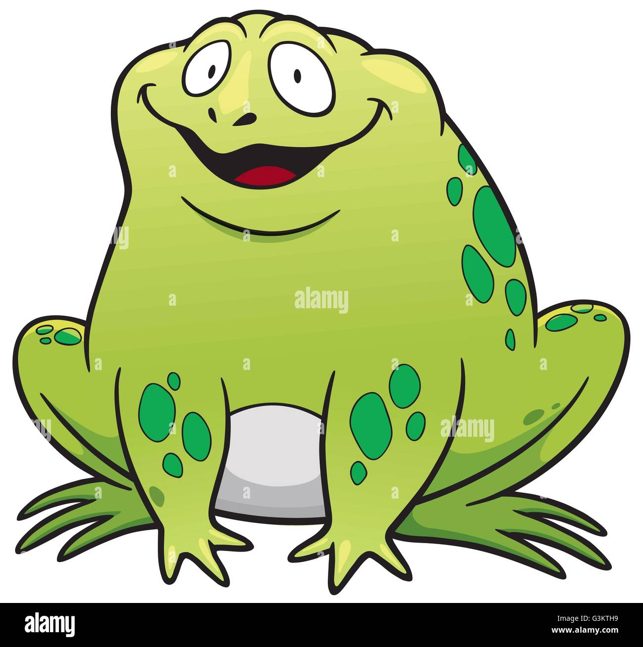 Vektor-Illustration der Frosch-cartoon Stock-Vektorgrafik - Alamy